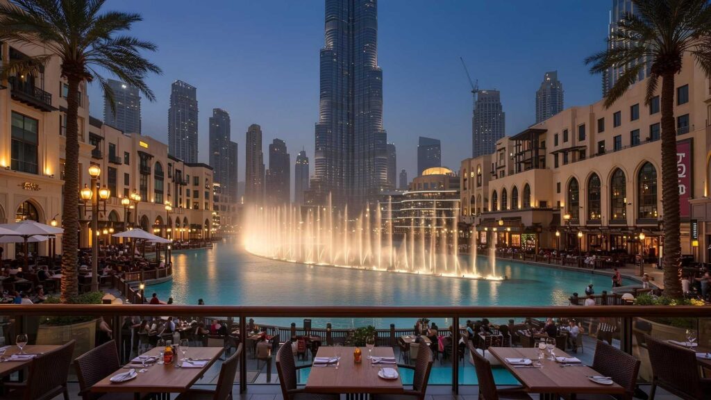 Dubai Mall restaurants with view - Captain Dunes